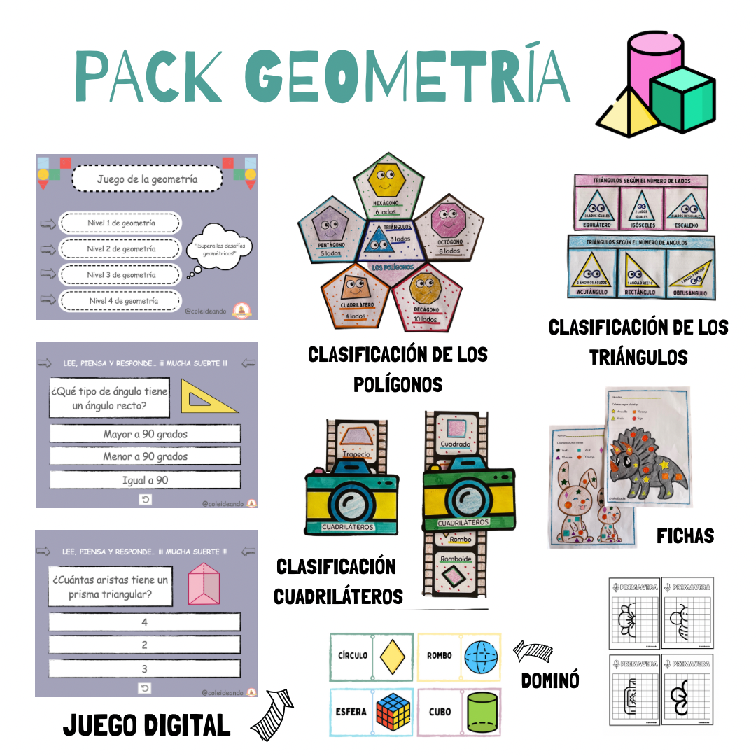 🟠PACK SÚPER COMPLETO GEOMETRÍA🟠 – Coleideando - Recursos