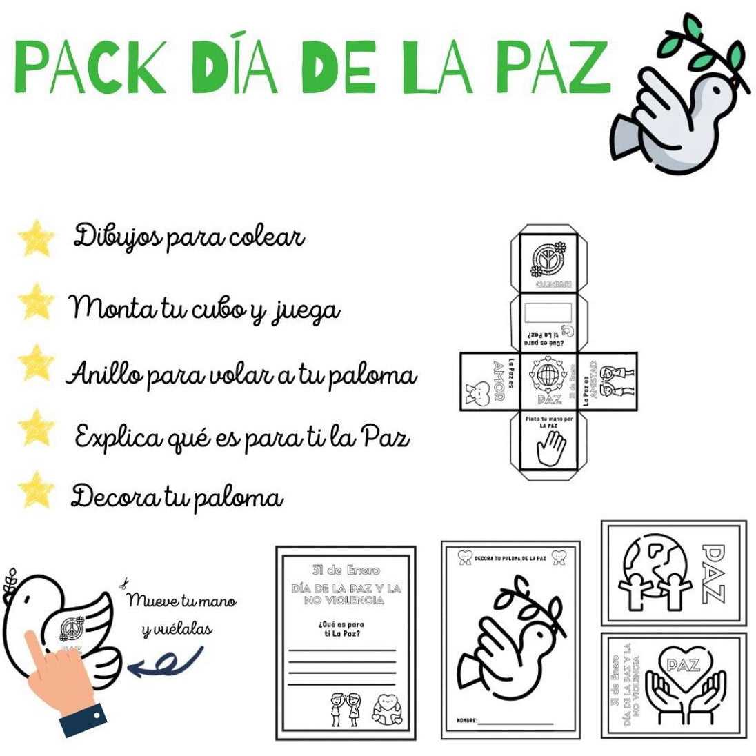 MATERIAL DIDÁCTICO PARA EL DÍA DE LA PAZ | Cuadernillo para trabajar e – Coleideando - Recursos