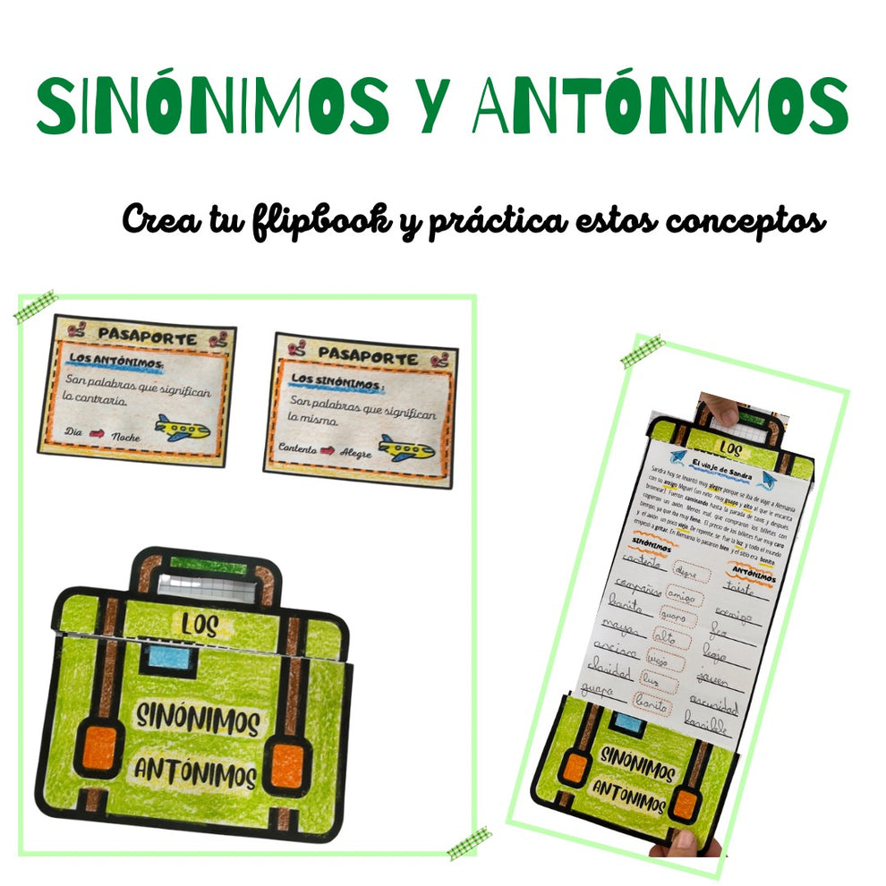 FLIPBOOK ACTIVIDADES PARA TRABAJAR SINÓNIMOS y ANTÓNIMOS – Coleideando ...