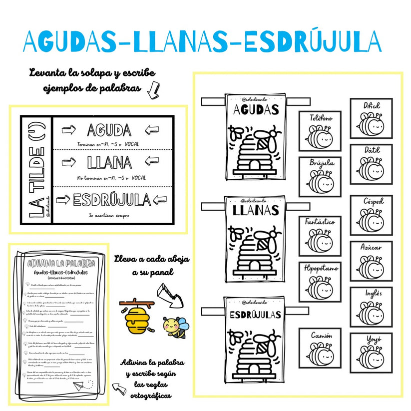 🎉AGUDAS-LLANAS-ESDRÚJULAS🎉 Cuadernillo Coleideando educación primaria ...